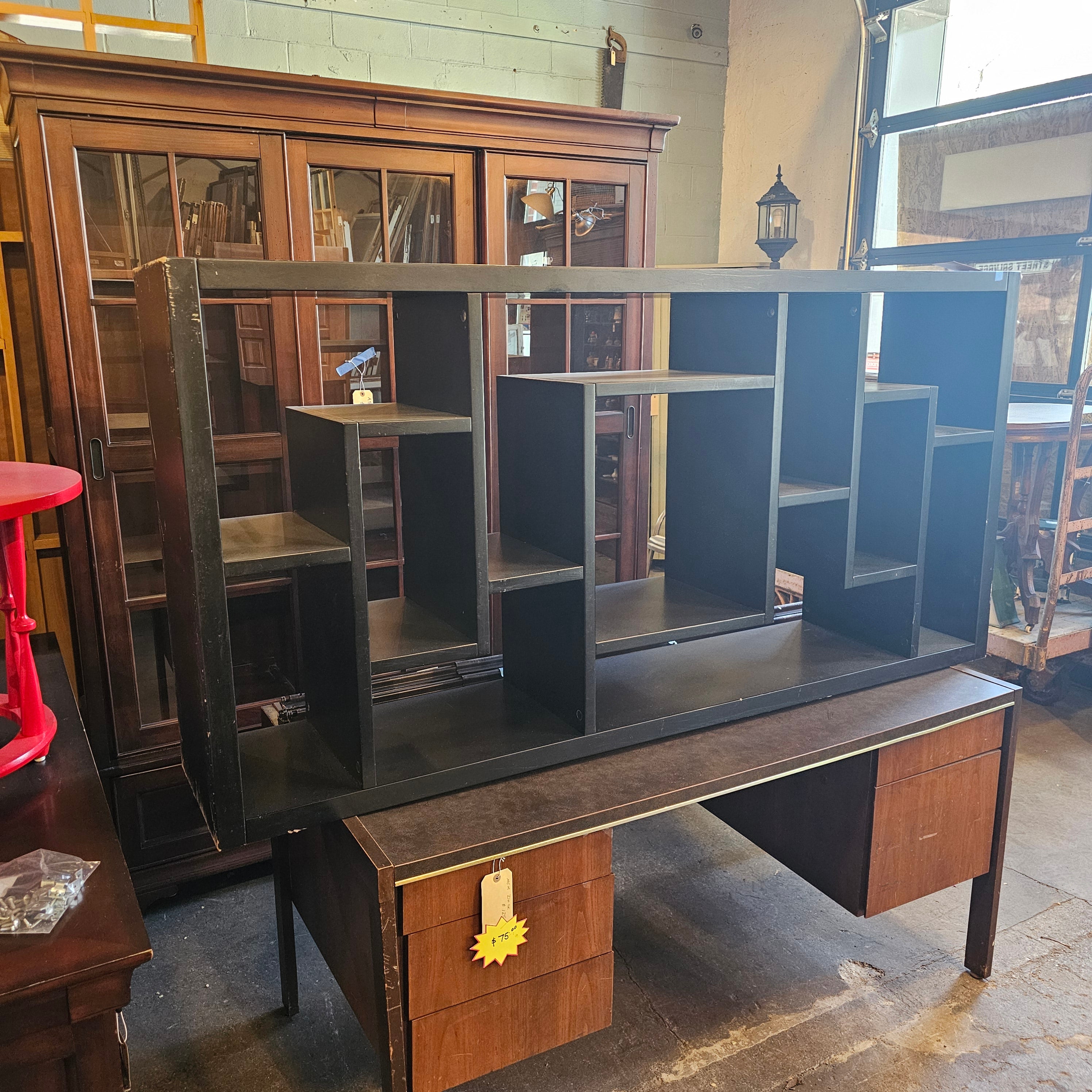 Black MCM Style bookcase / display unit - Well Made... Heavy Duty ...