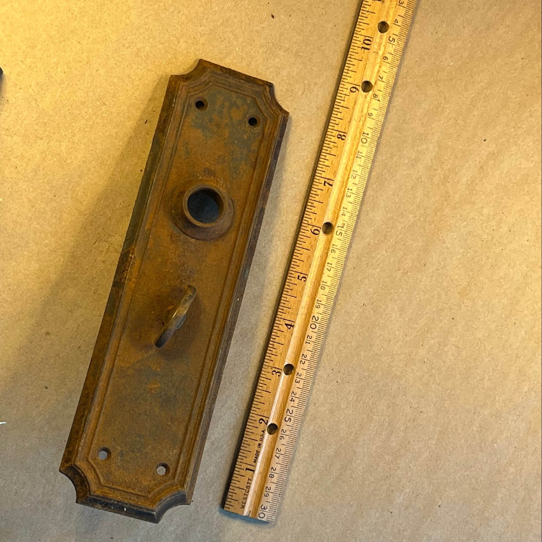 Antique Thumb Turner Plate | Madison Street Salvage