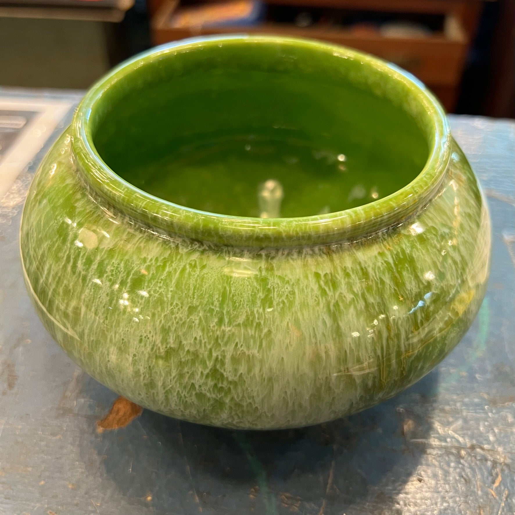 Vintage Green Haeger Bowl | Madison Street Salvage