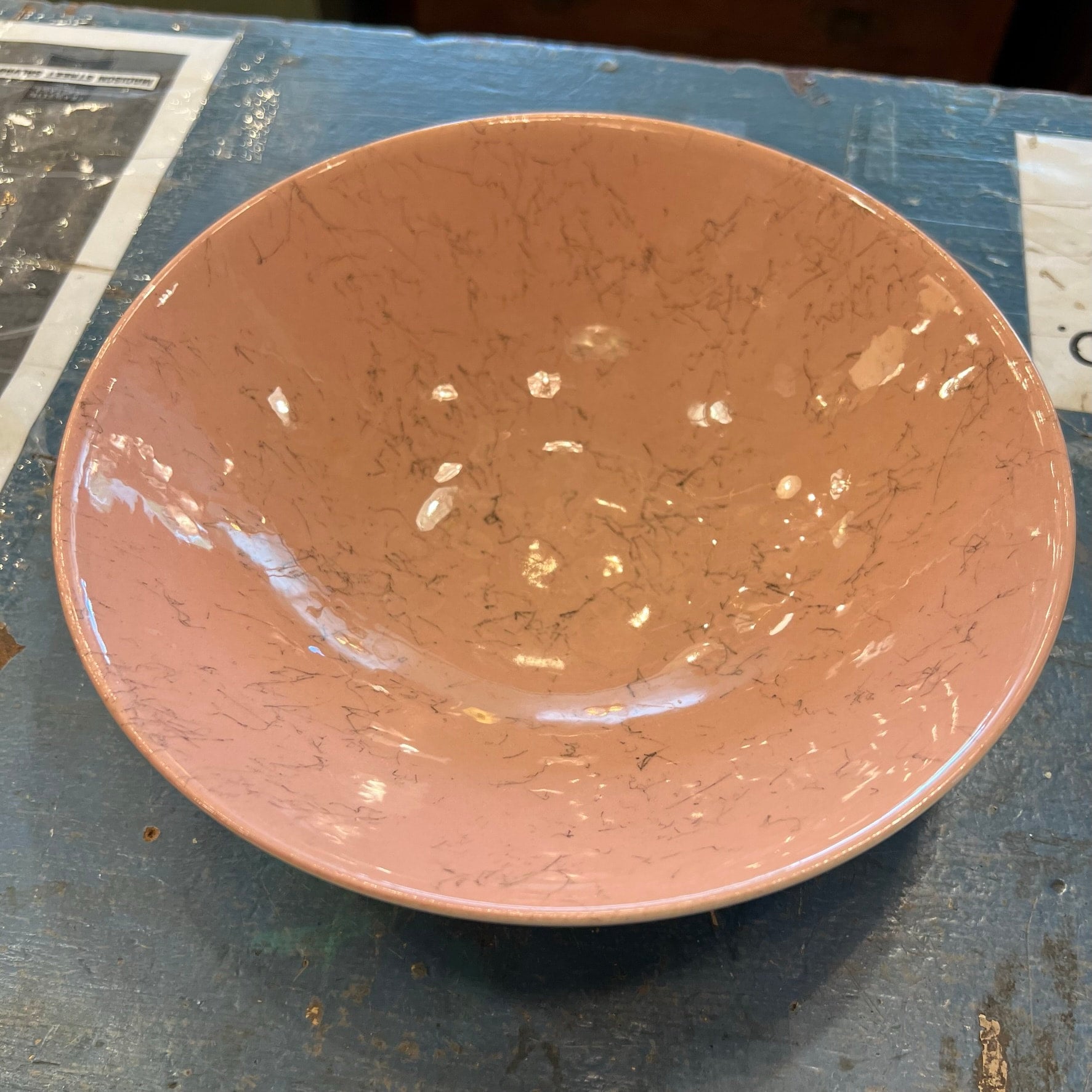 Vintage Pink Blue Ridge Bowl | Madison Street Salvage