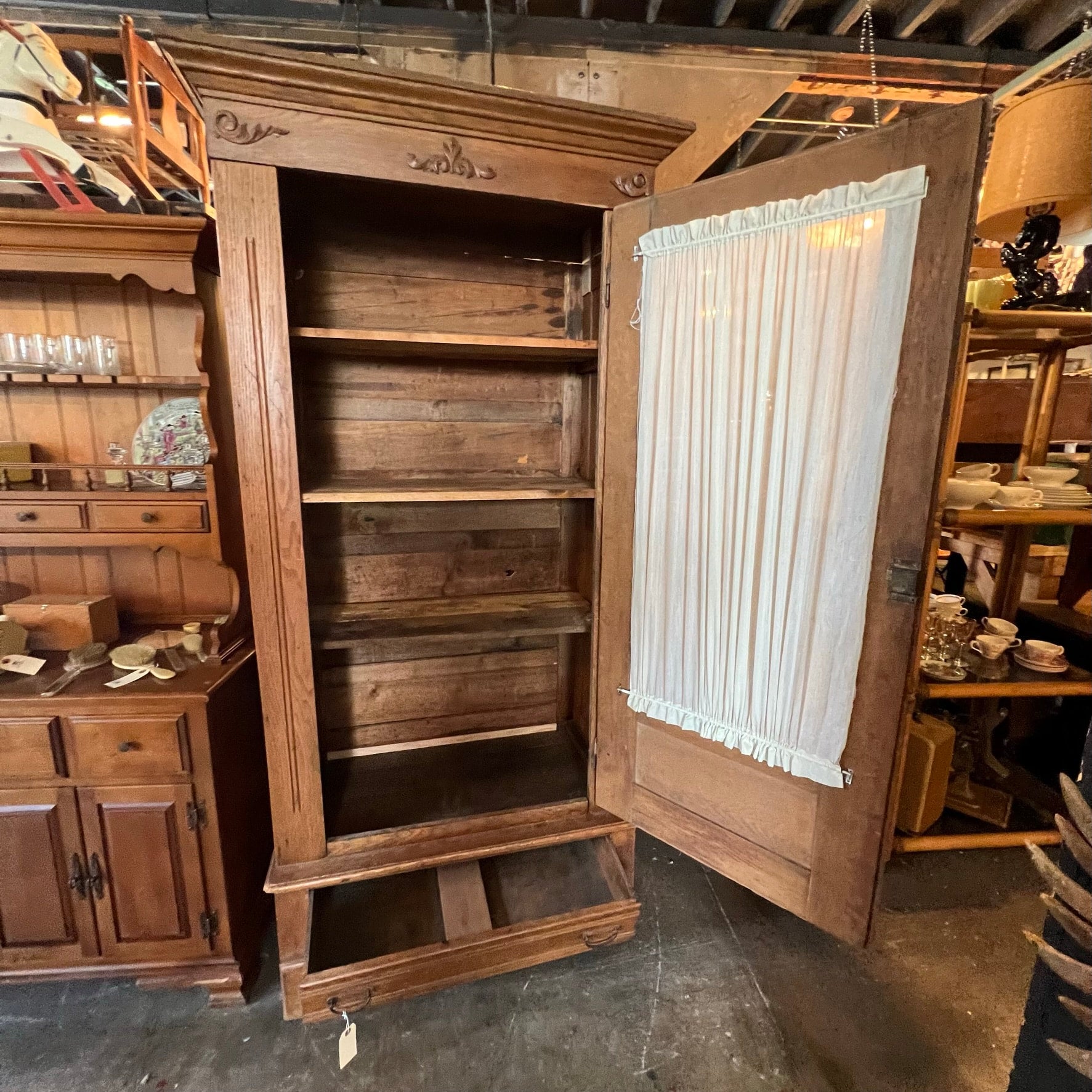 Antique Wood Wardrobe | Madison Street Salvage