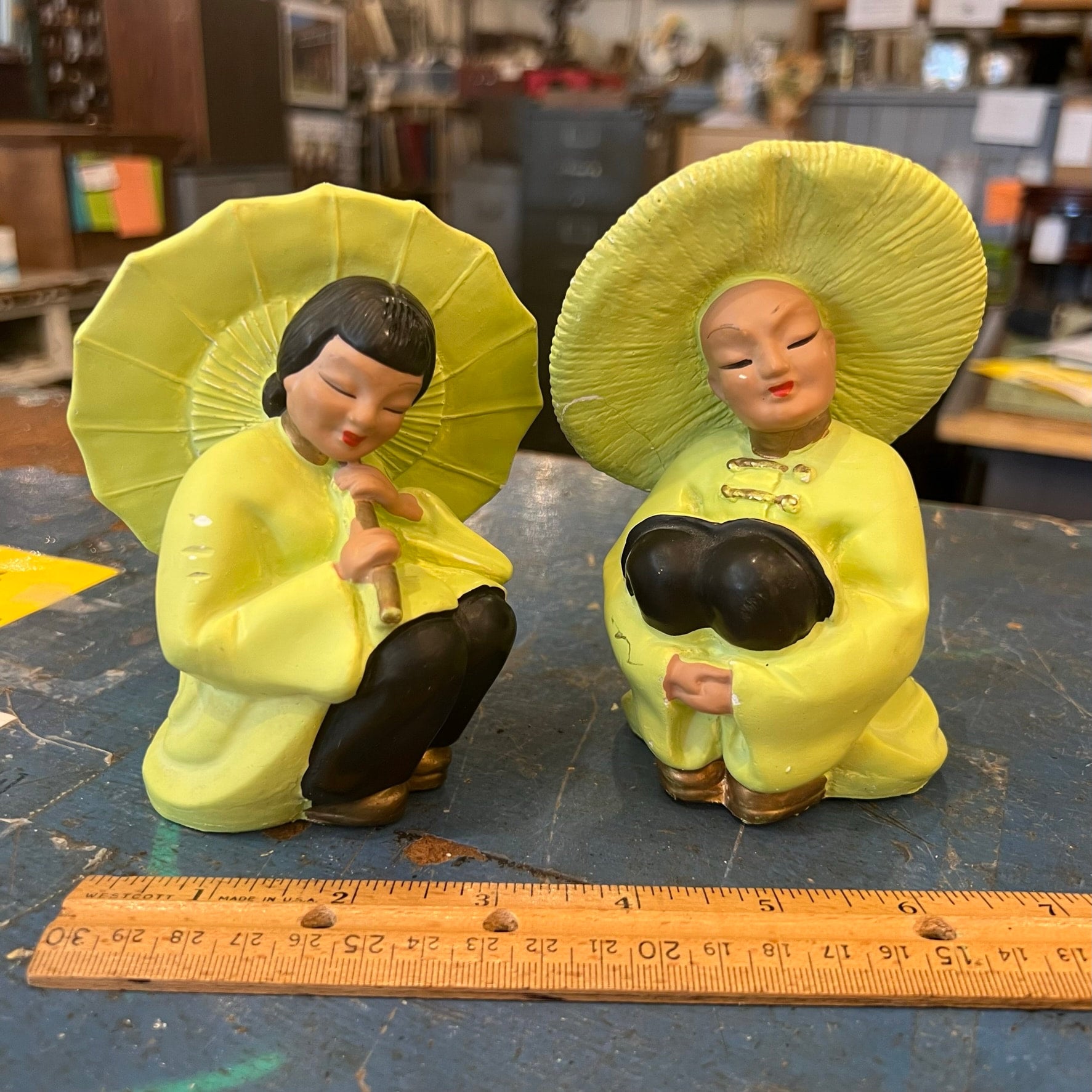 Pair of Vintage Chalkware Figurines | Madison Street Salvage