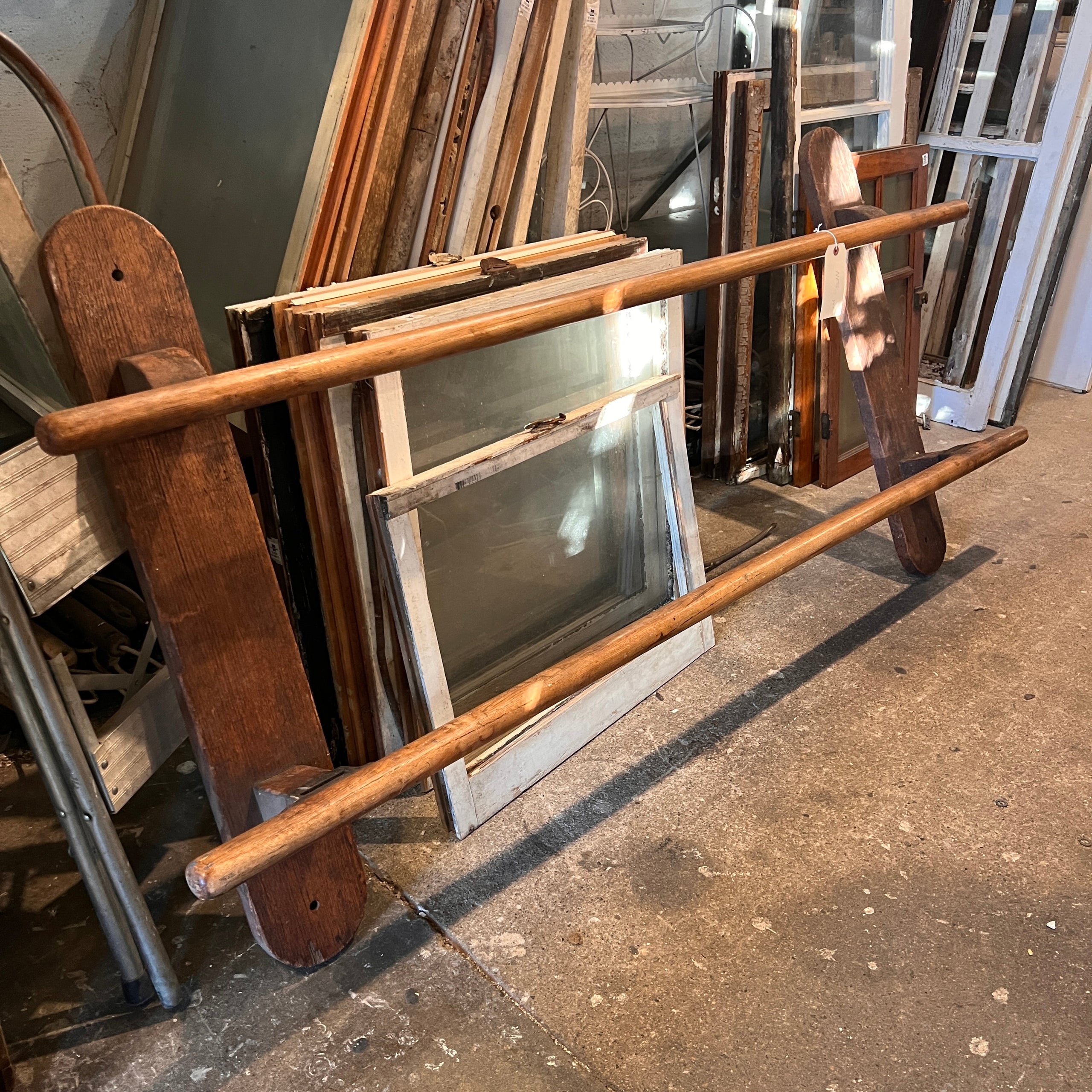 Wall mounted antique gym equipment | Madison Street Salvage